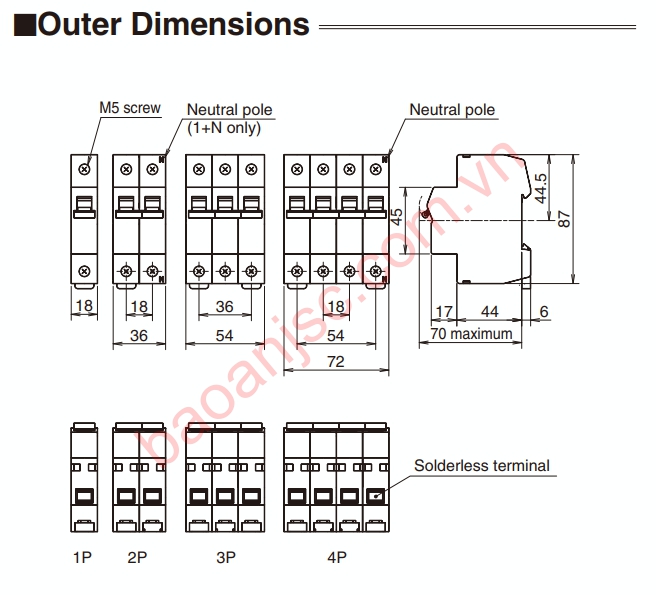 - MCB Mitsubishi BH-D6 3P series - baoanjsc.com.vn